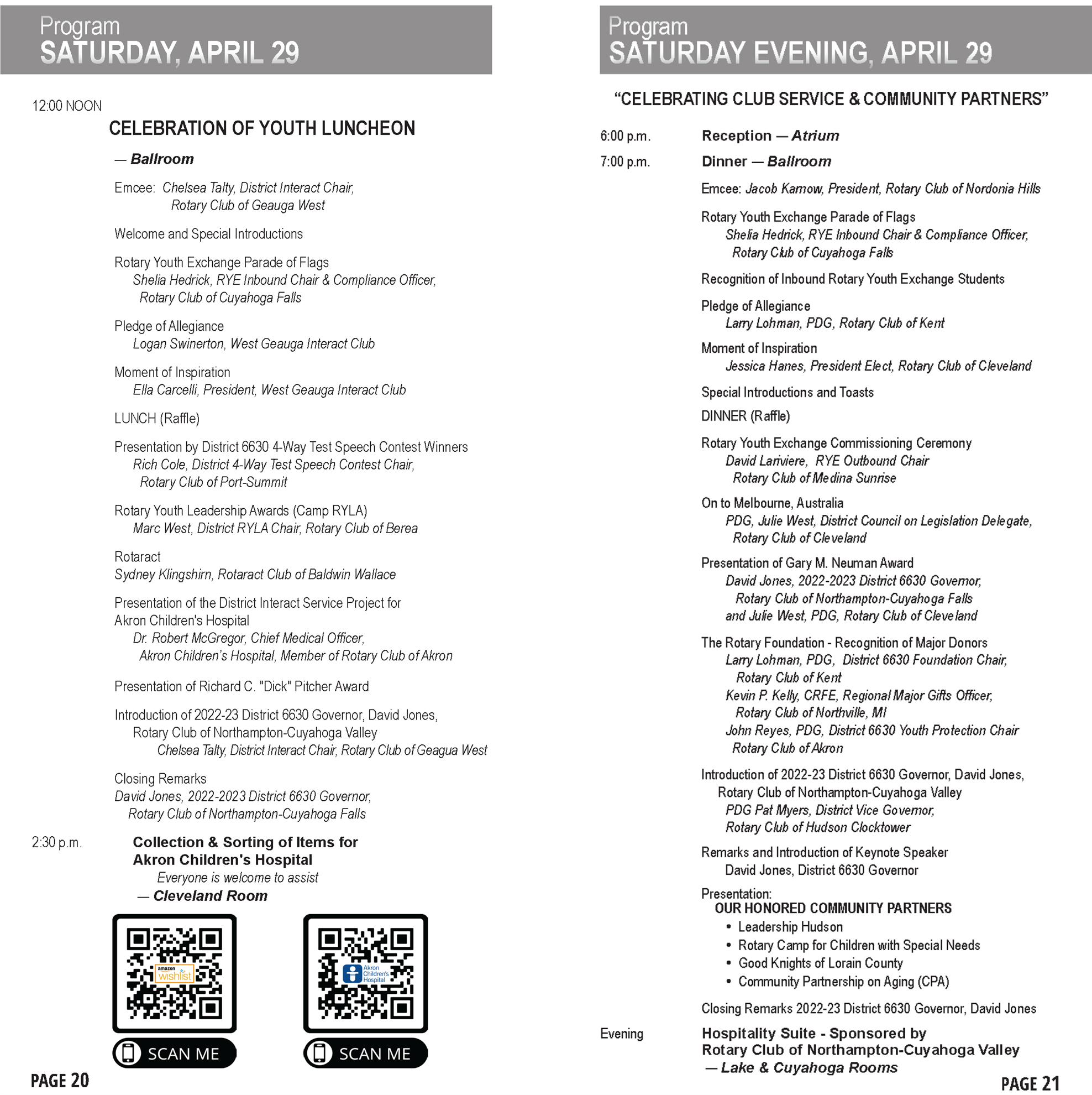DISTRICT CONFERENCE PROGRAM | District 6630